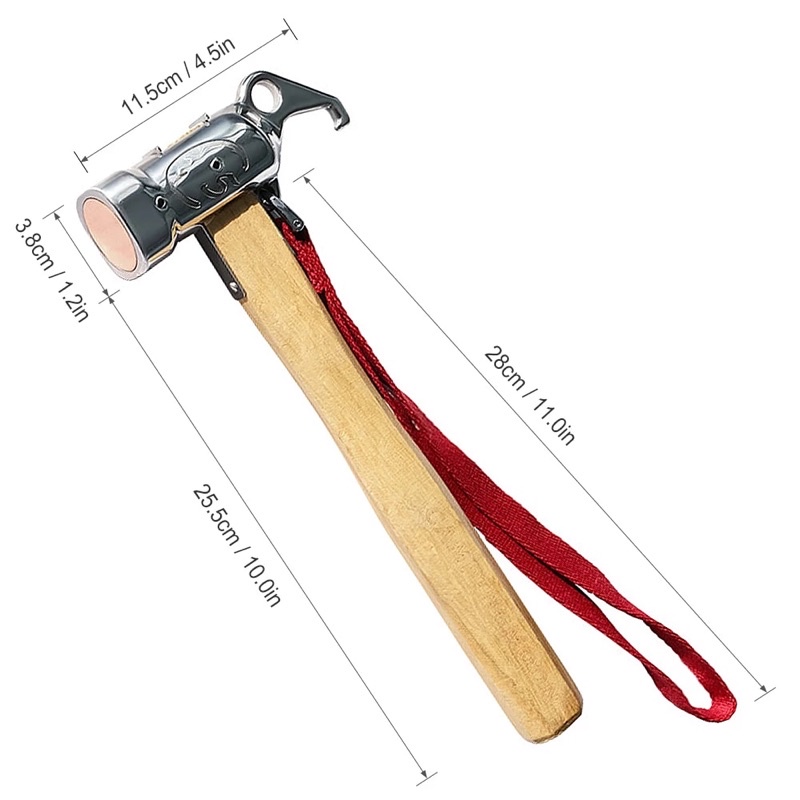 Campingmoon C5 C6 Rhino Peg Hammer Stainless Steel Copper - Pahlawan Store