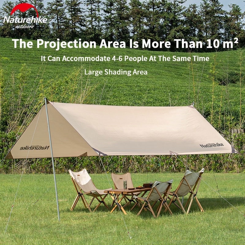 Naturehike Flysheet 4-6 Persons Tarp Canopy UPF50+150D Oxford Cloth ...